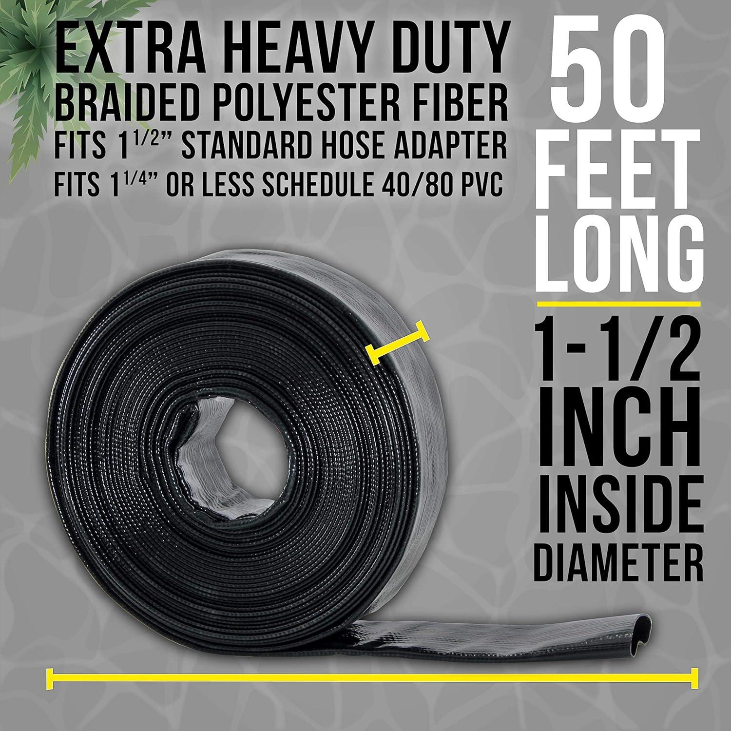 U.S. Pool Supply Pool Backwash Hose 2 Inch Diameter x 50 Feet ...