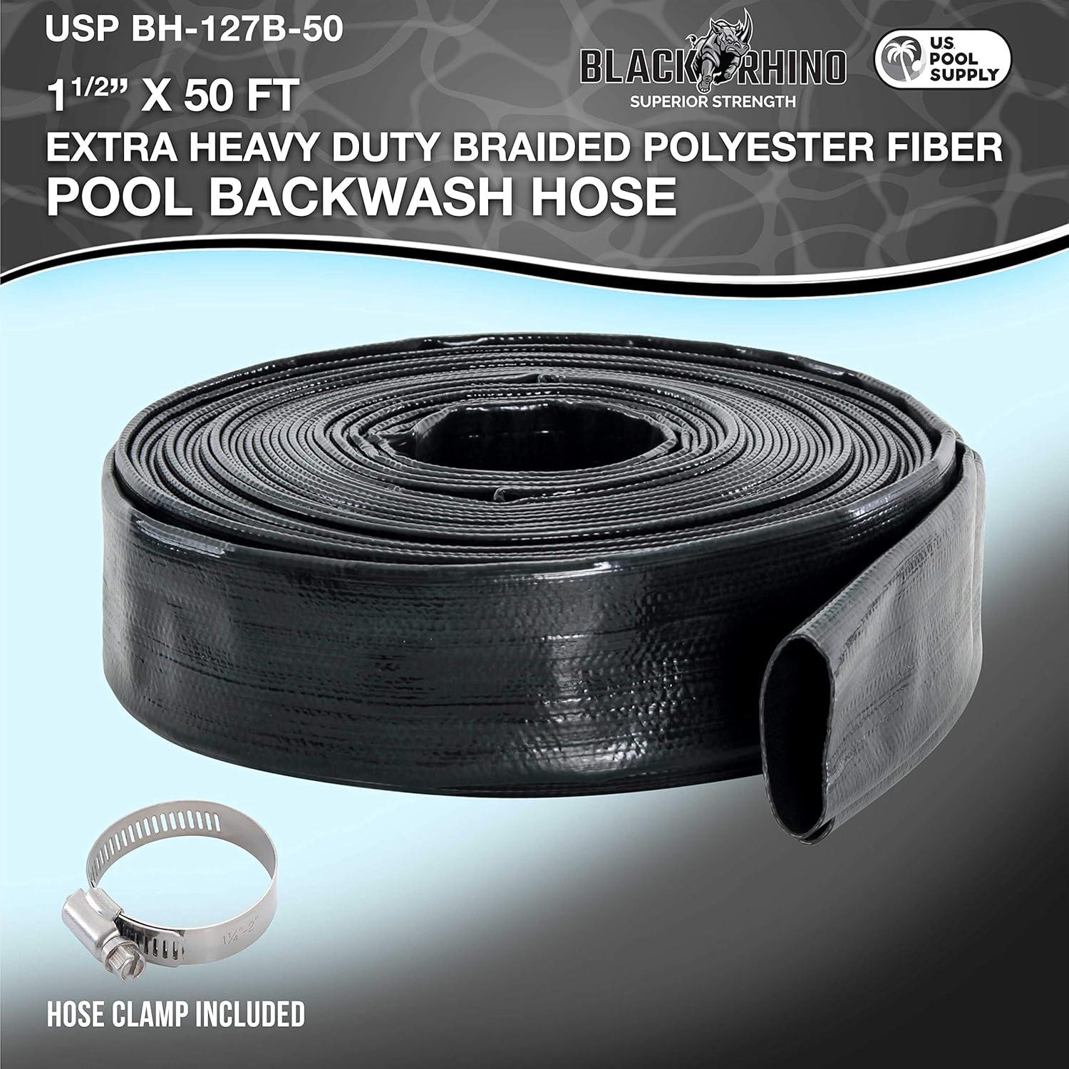 U.S. Pool Supply Pool Backwash Hose 2 Inch Diameter x 50 Feet ...