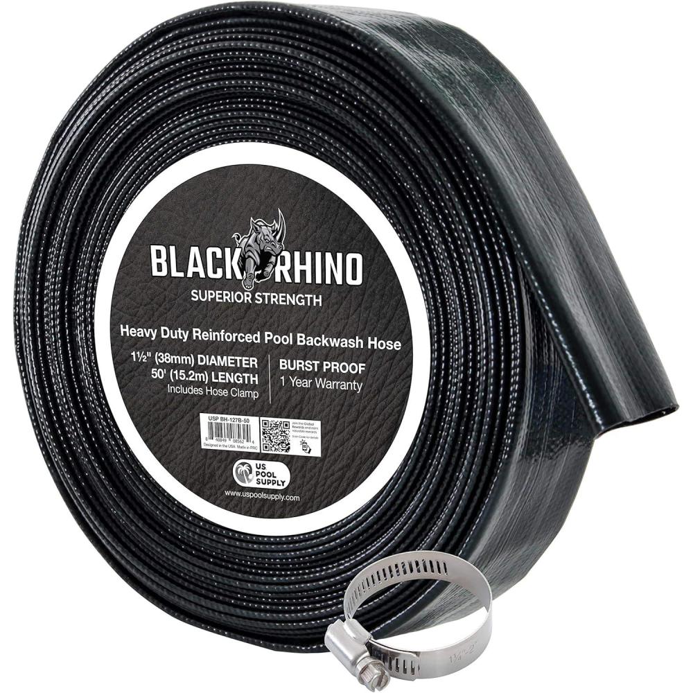 U.S. Pool Supply Pool Backwash Hose 2 Inch Diameter x 50 Feet ...